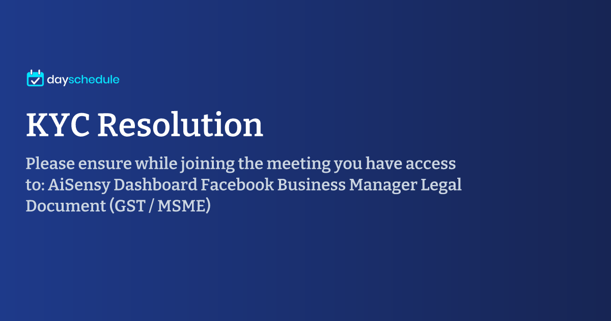 KYC Resolution